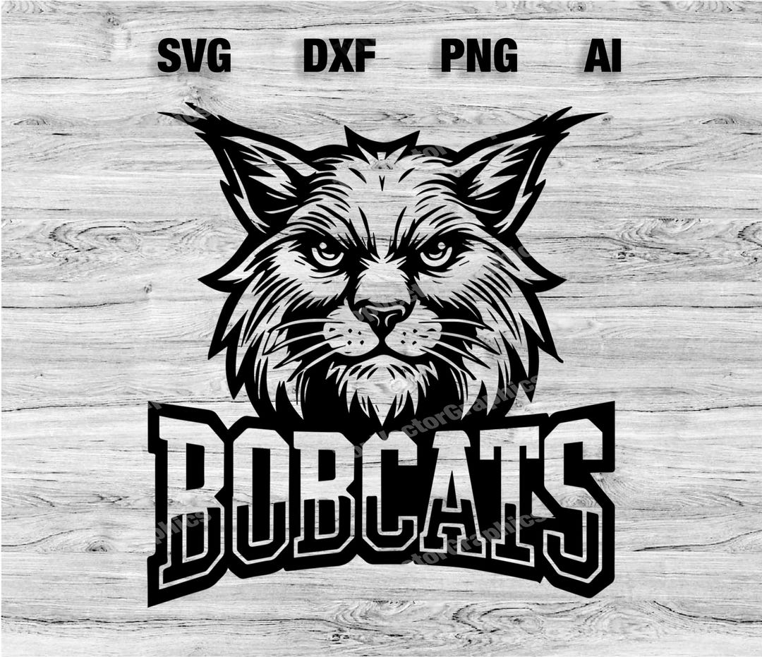 Bobcats Sport Team Logo SVG, PNG, Dxf, Ai File | Baseball, Basketball ...