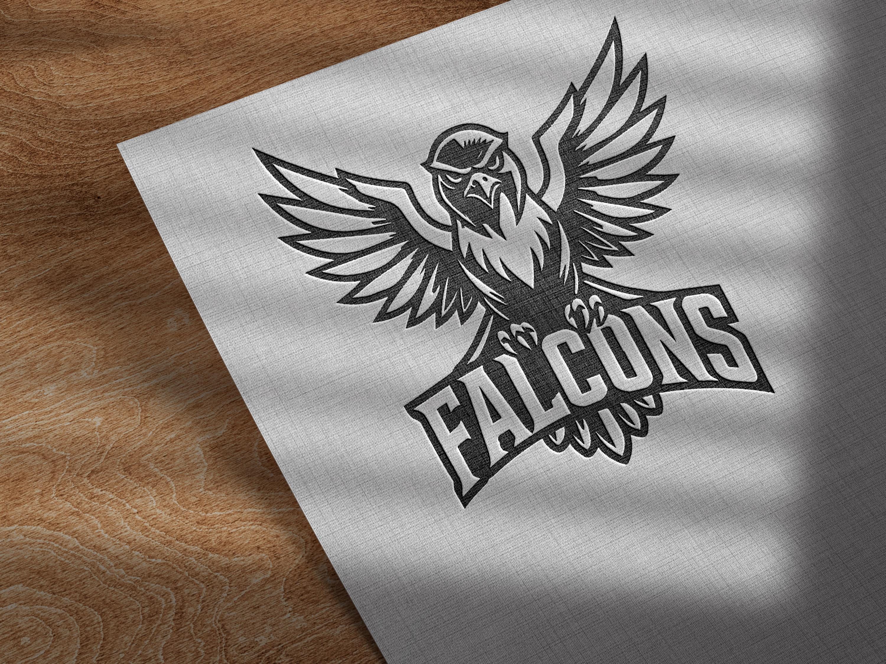 Falcons Sports Team Logo SVG, PNG, Dxf, Ai File | Baseball, Basketball ...