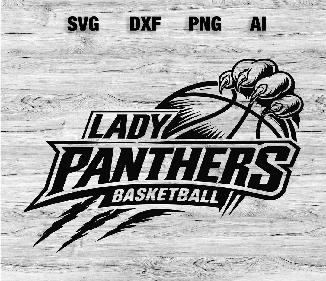 Lady Panthers Team Logo SVG, PNG, Dxf, Ai File | Cool Panthers Cat T ...