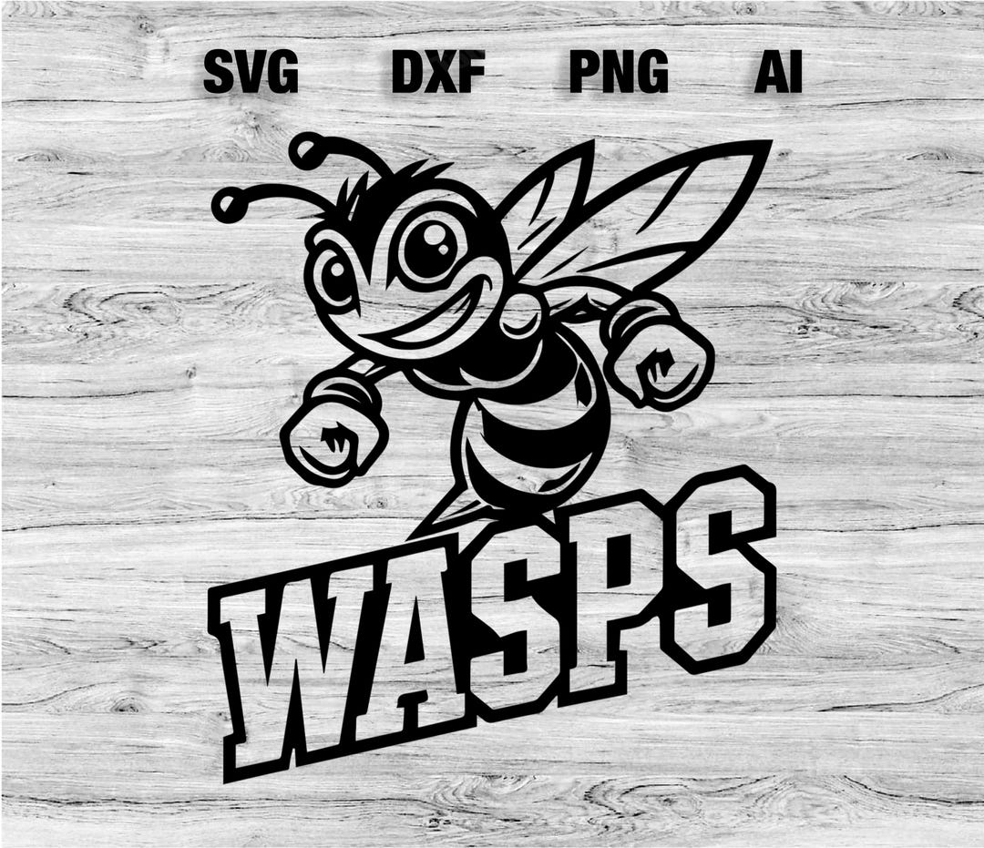 Wasps Sport Team Logo SVG, PNG, Dxf, Ai File | Baseball, Basketball ...