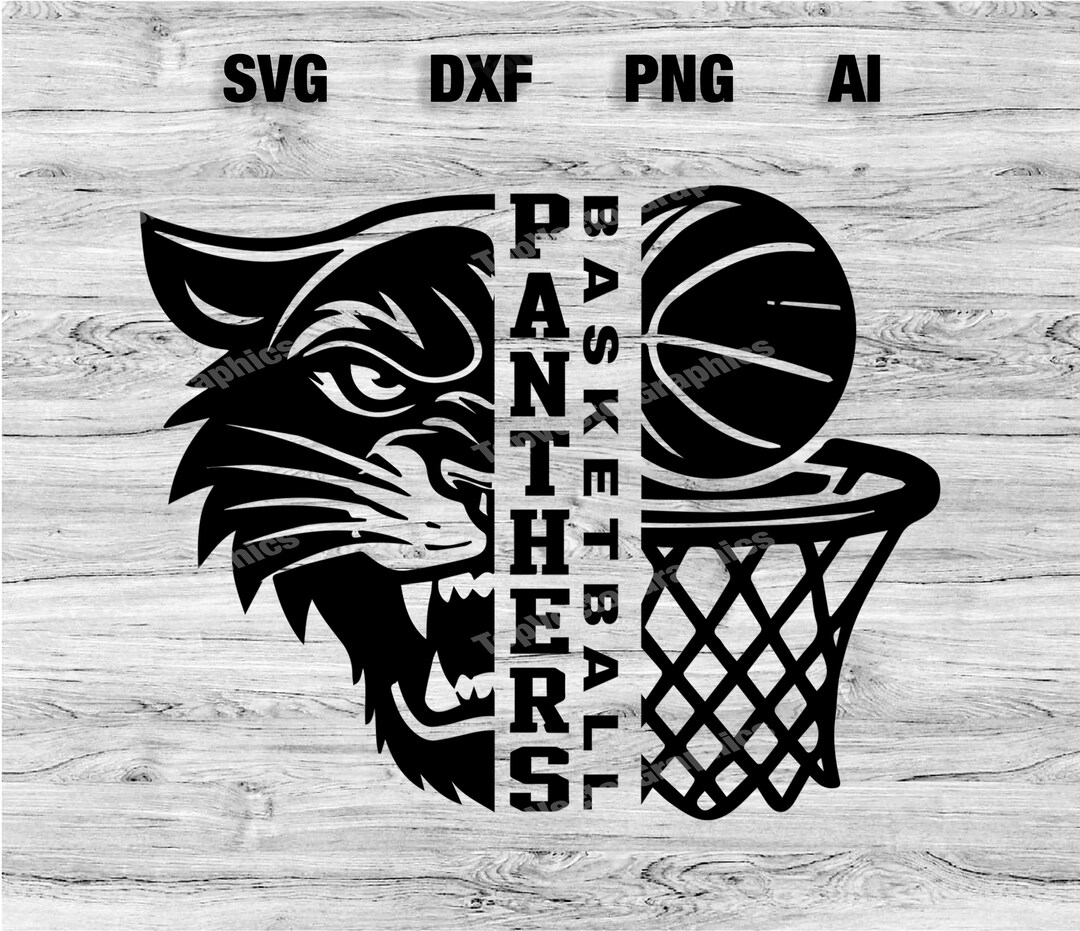 Panthers Basketball Sport SVG, PNG, Dxf, Ai File | Panthers Basketball ...