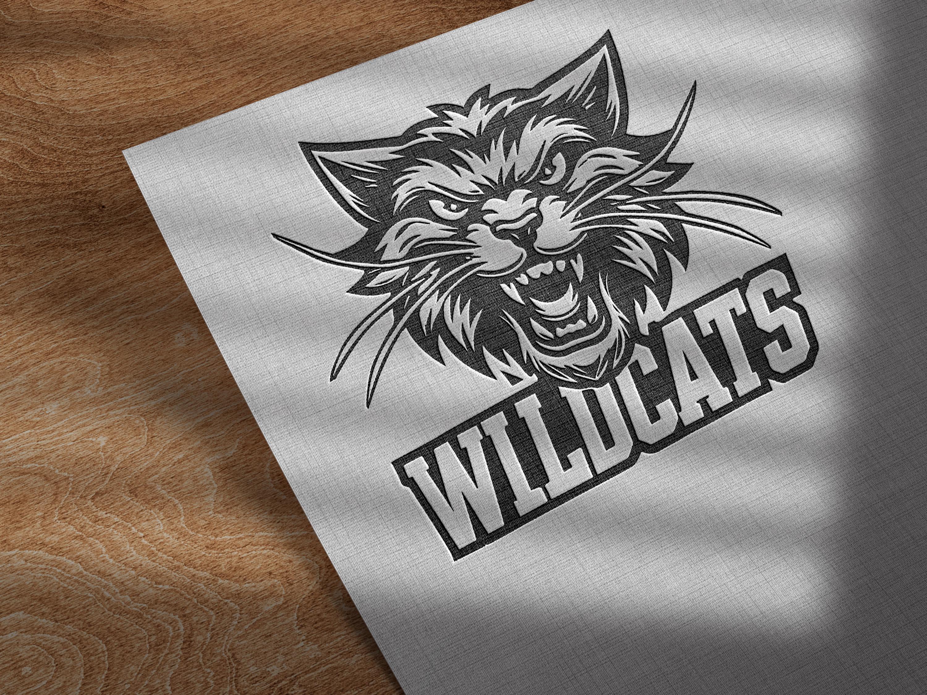 Wildcats School Sport Team Logo SVG, PNG, PDF, Ai, Dxf File Baseball ...
