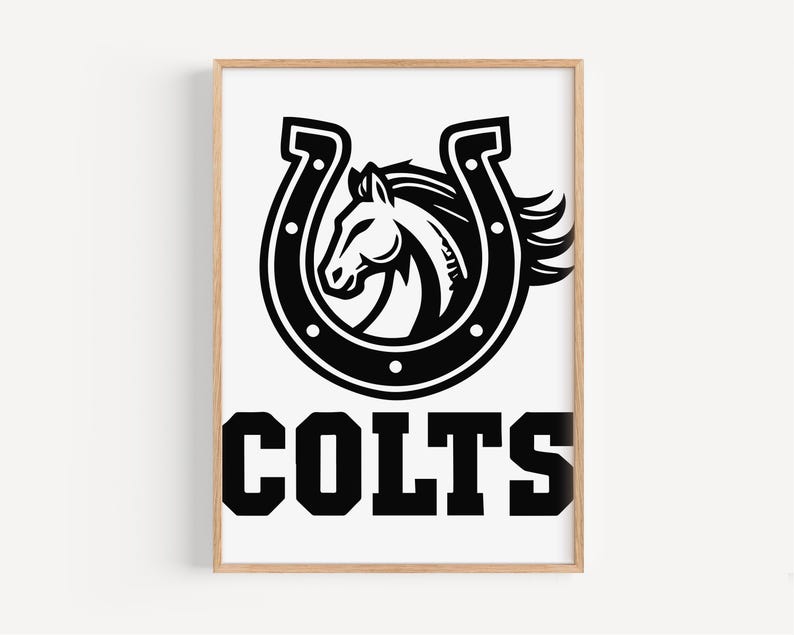 Colts School Sport Team Logo SVG, PNG, PDF, Ai, Dxf File Baseball ...
