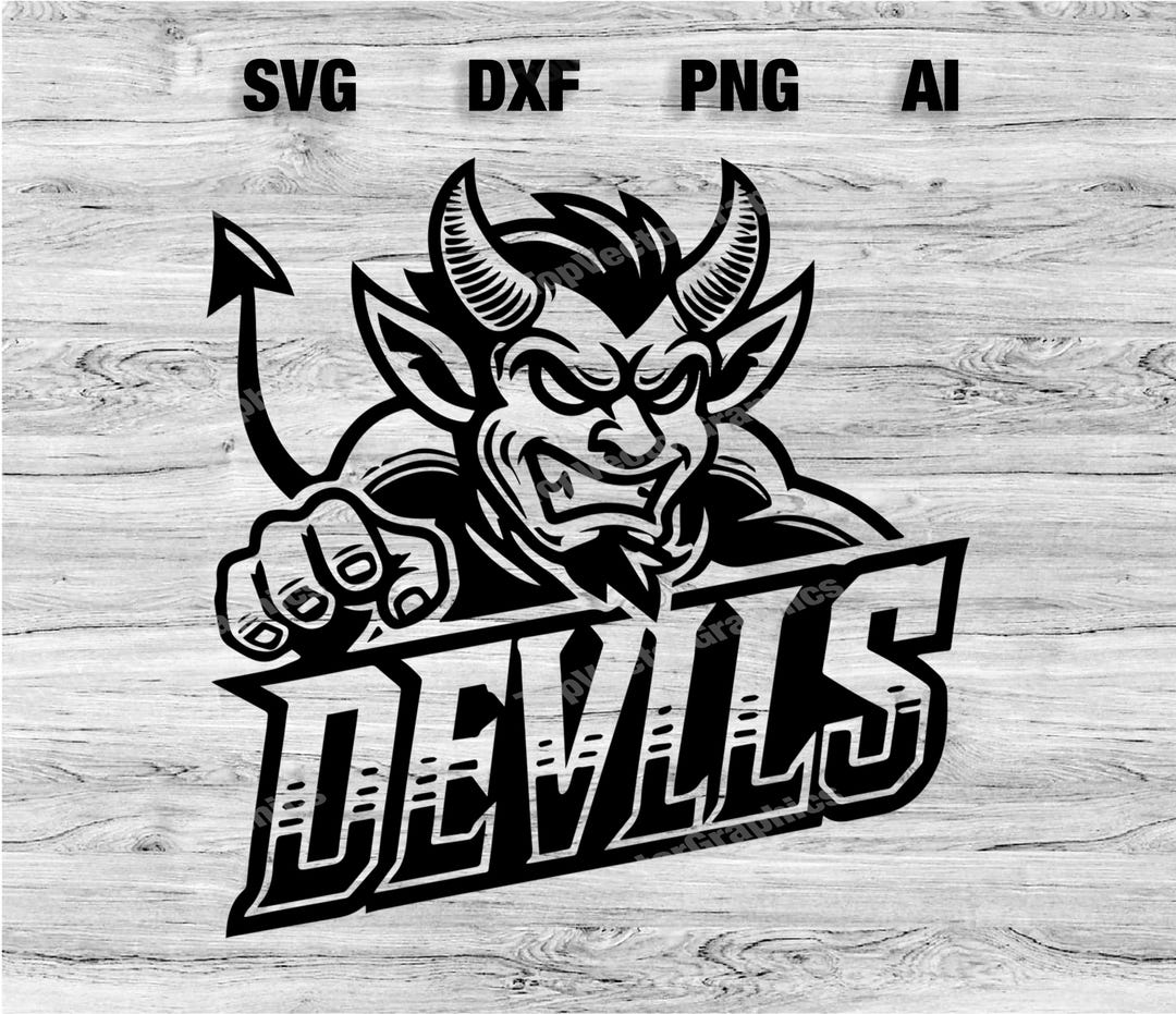 Devils Sport Team Logo SVG, PNG, Dxf, Ai File | Baseball, Basketball ...
