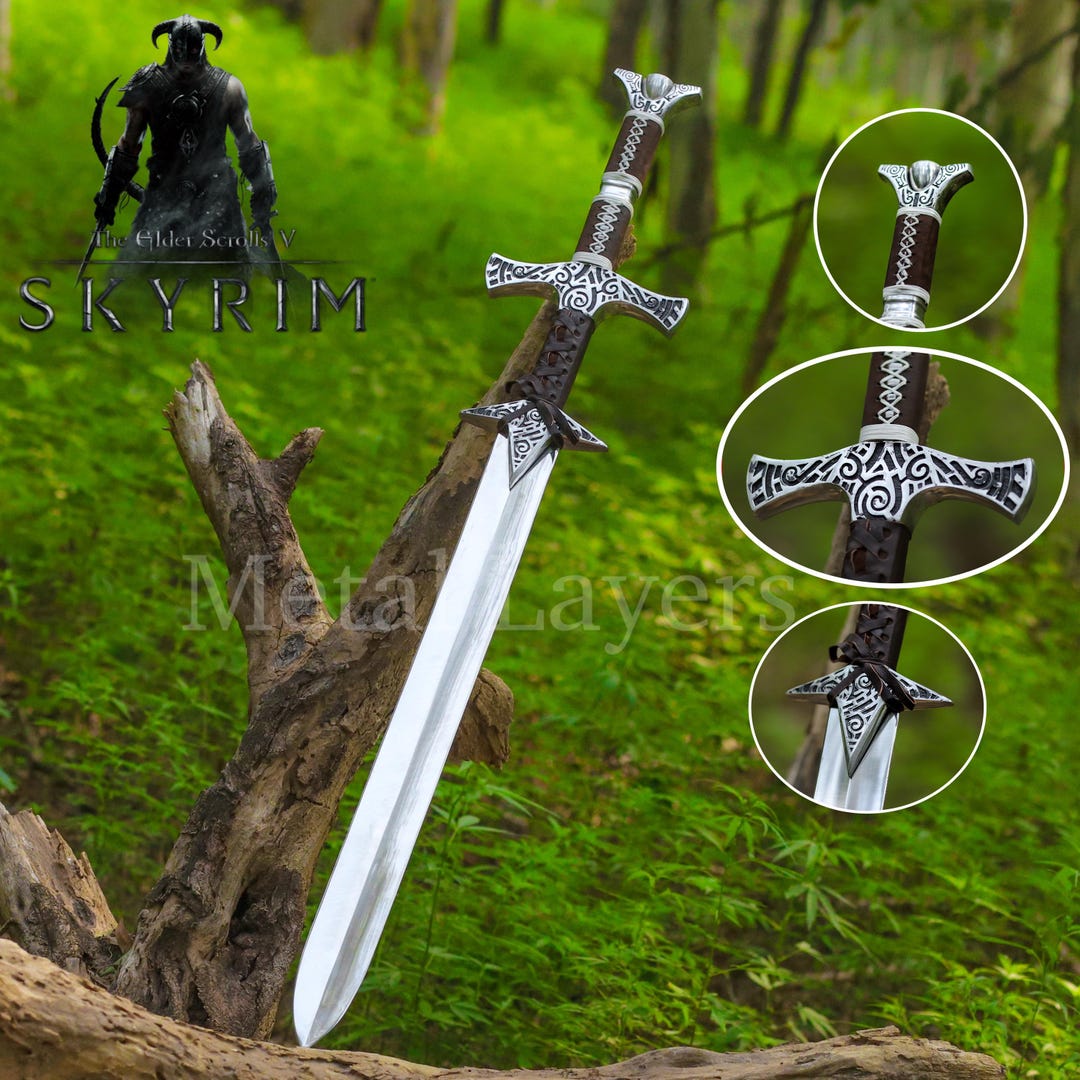 Handcrafted Skyrim Greatsword Replica With Leather Sheath –dragonborn ...