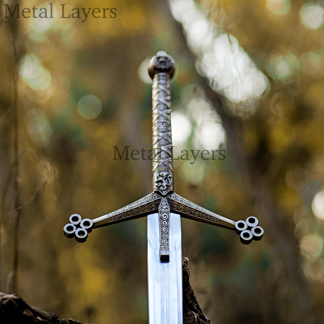 Handmade Scottish Claymore Sword With Leather Sheath,stainless Steel ...