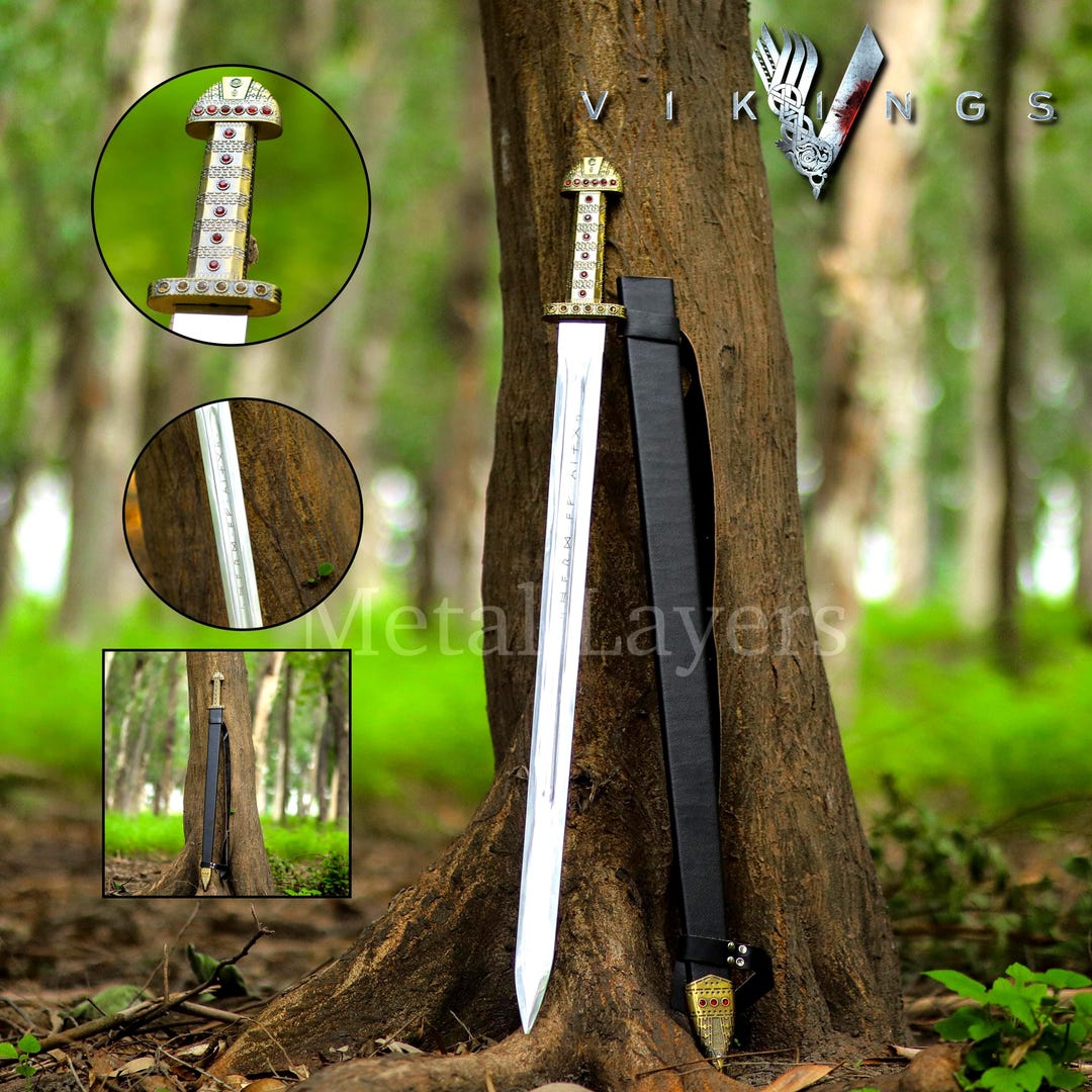 Ragnar Lothbrok Sword With Scabbard, Handcrafted Viking Sword of Kings ...