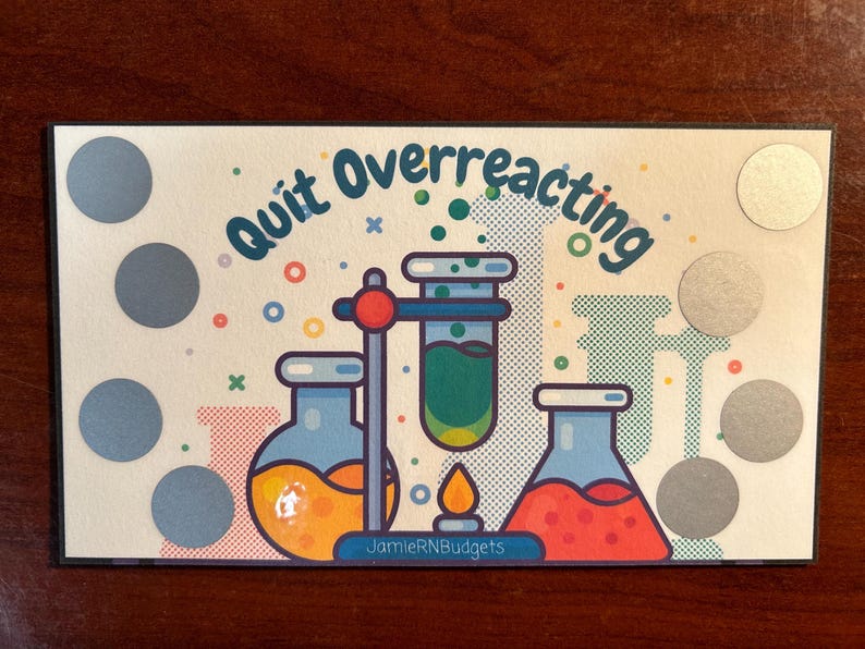 Quit Overreacting A6 Savings Challenge - Etsy