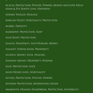 400+ Herbs and Their Magical Properties List, Herbal Magick, Wiccan ...