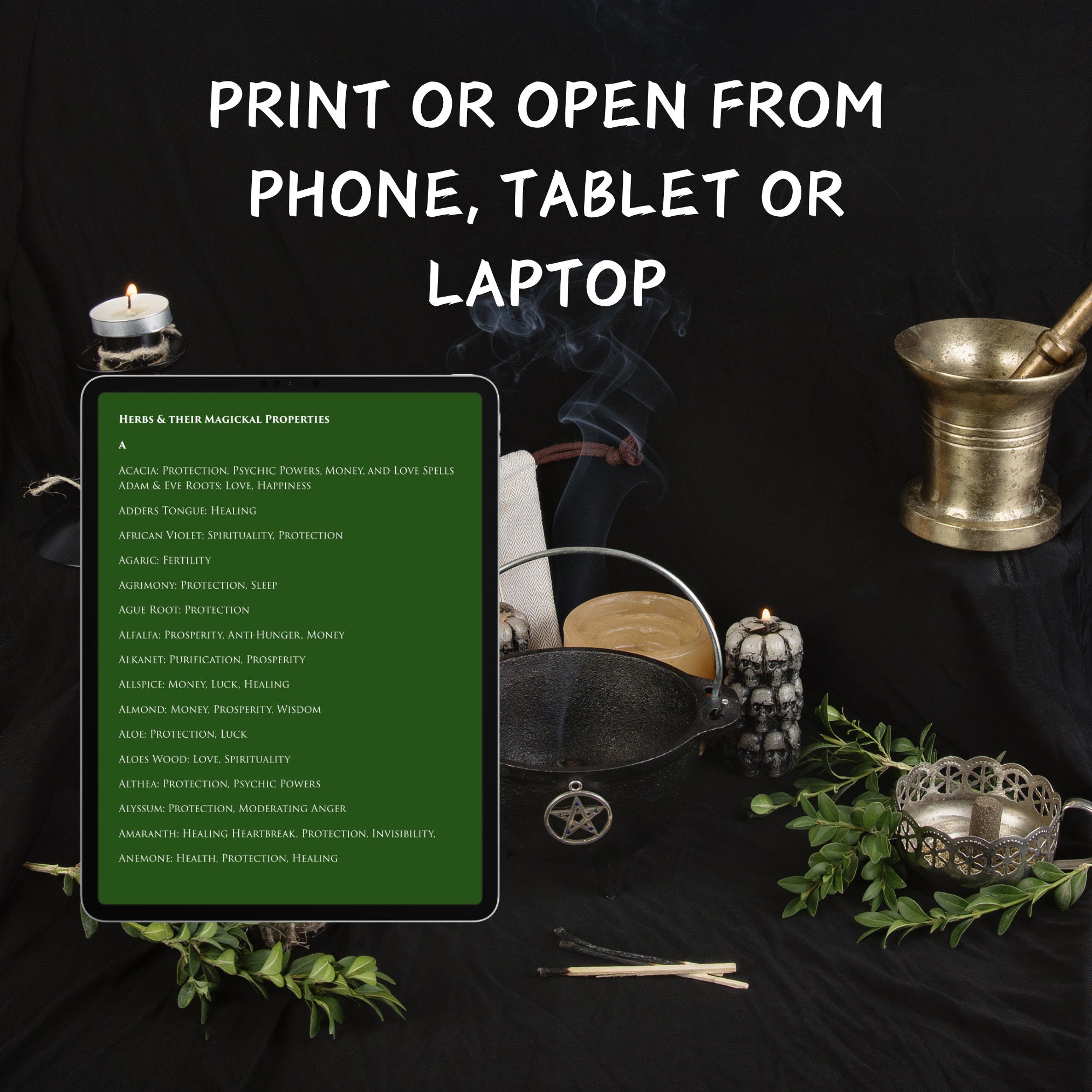 400+ Herbs and Their Magical Properties List, Herbal Magick, Wiccan ...