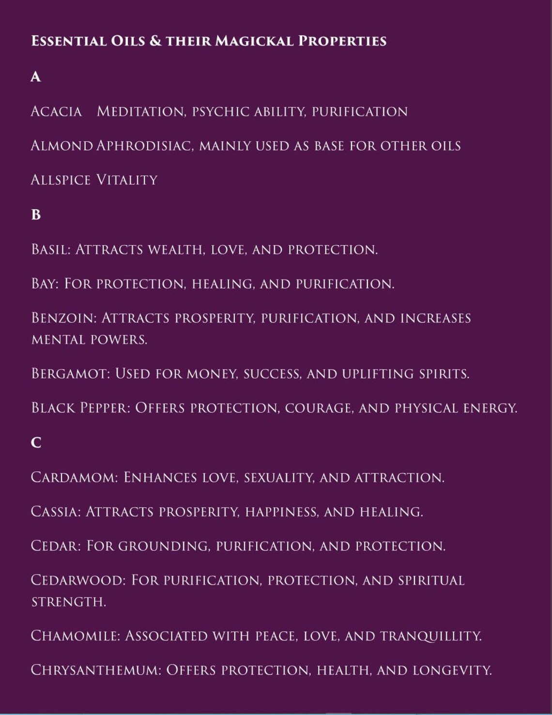 70+ Essential Oils and Their Magical Properties List, Aromatherapy ...