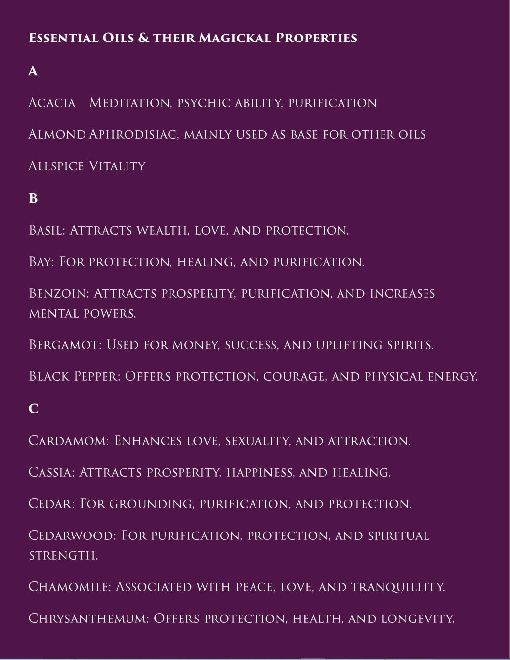 70+ Essential Oils and Their Magical Properties List, Aromatherapy ...