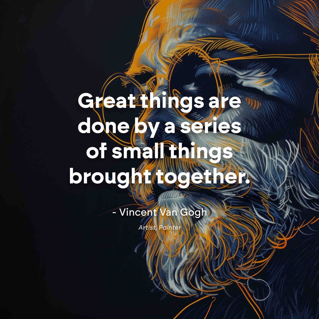 HQ Desktop Wallpaper: Vincent Van Gogh great Things Are Done by a ...