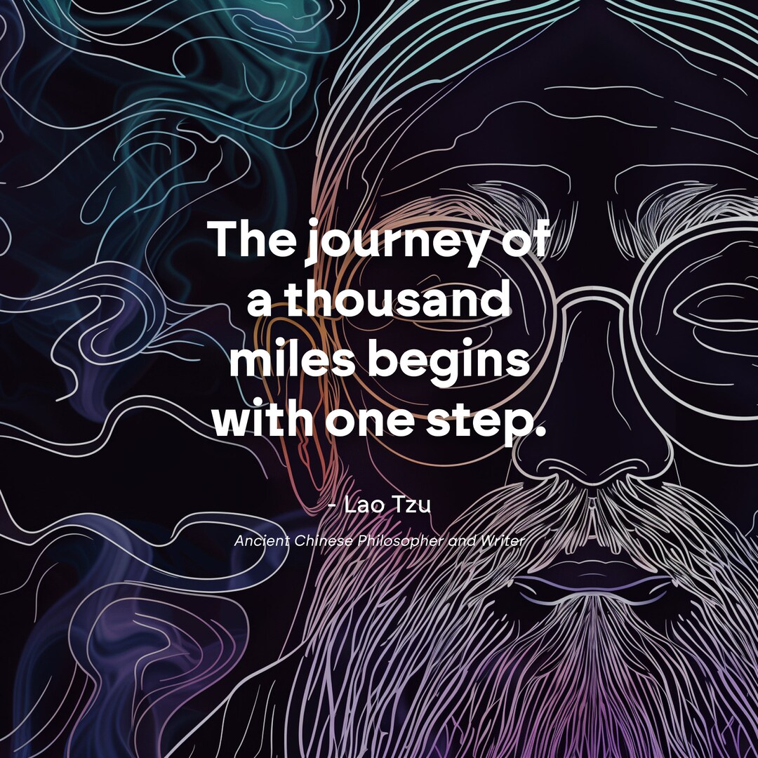 HQ Desktop Wallpaper: Lao Tzu the Journey of a Thousand Miles Begins ...