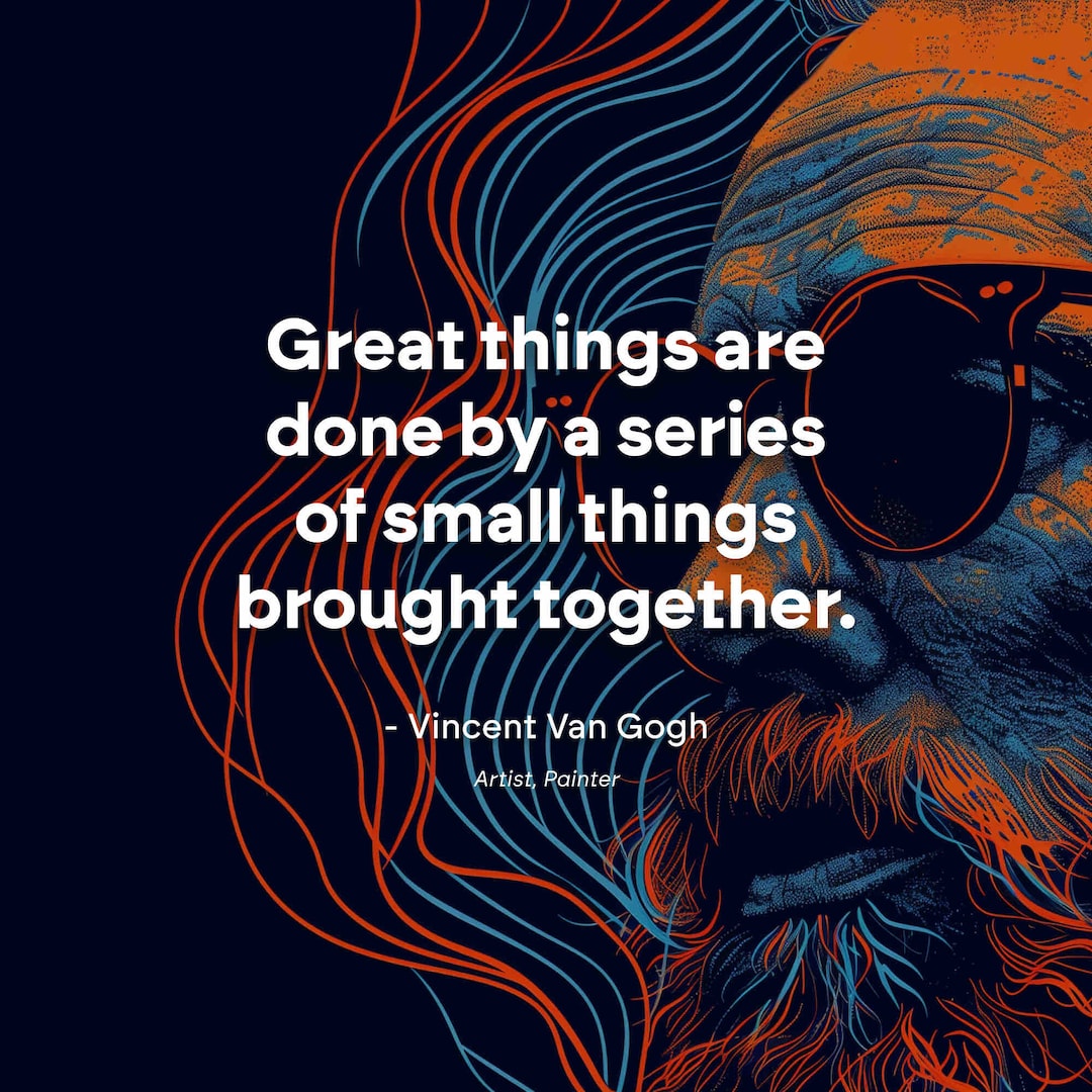 HQ Desktop Wallpaper: Vincent Van Gogh great Things Are Done by a ...