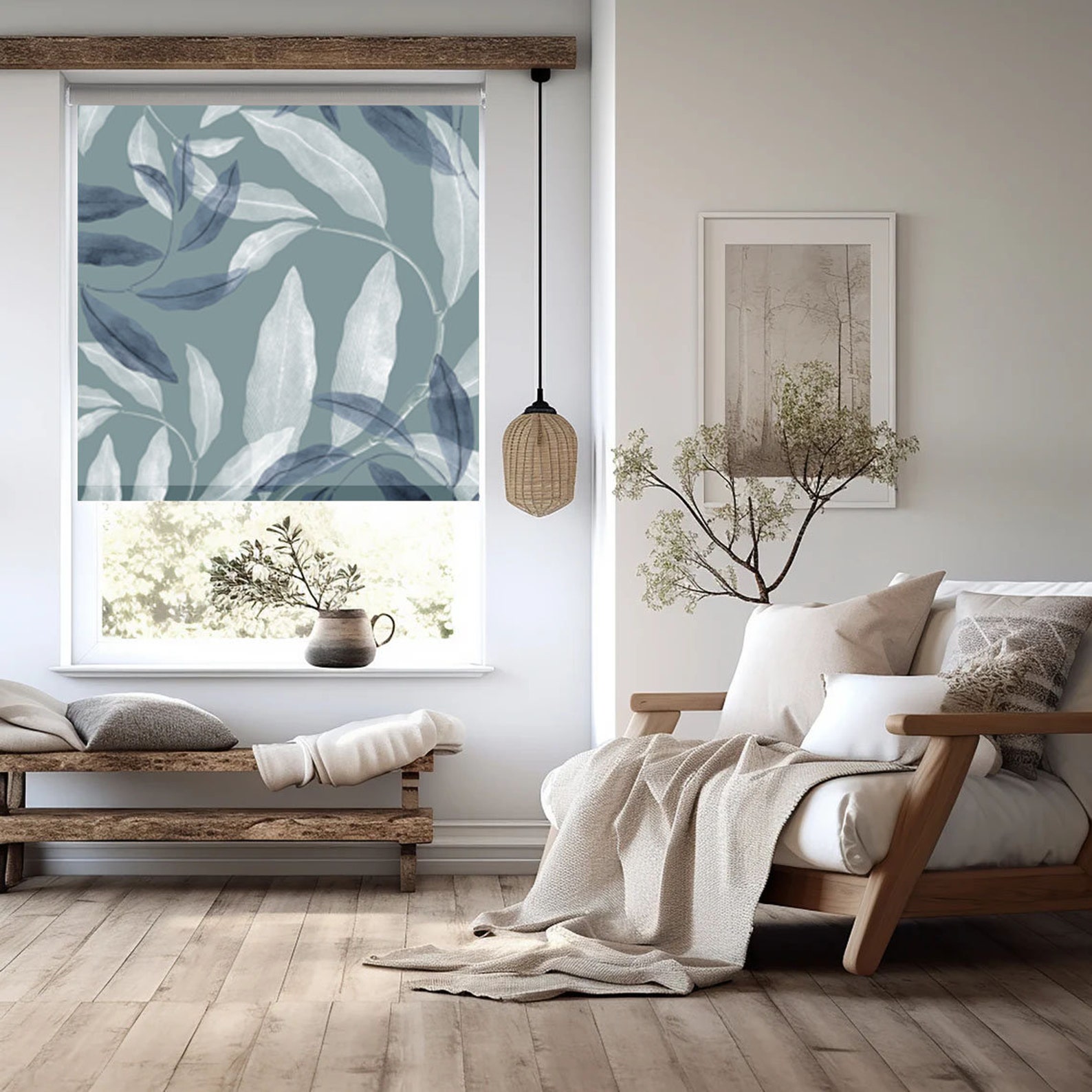 Blue Window Shades Bedroom, Roller Shades for Windows, Roller Blind ...