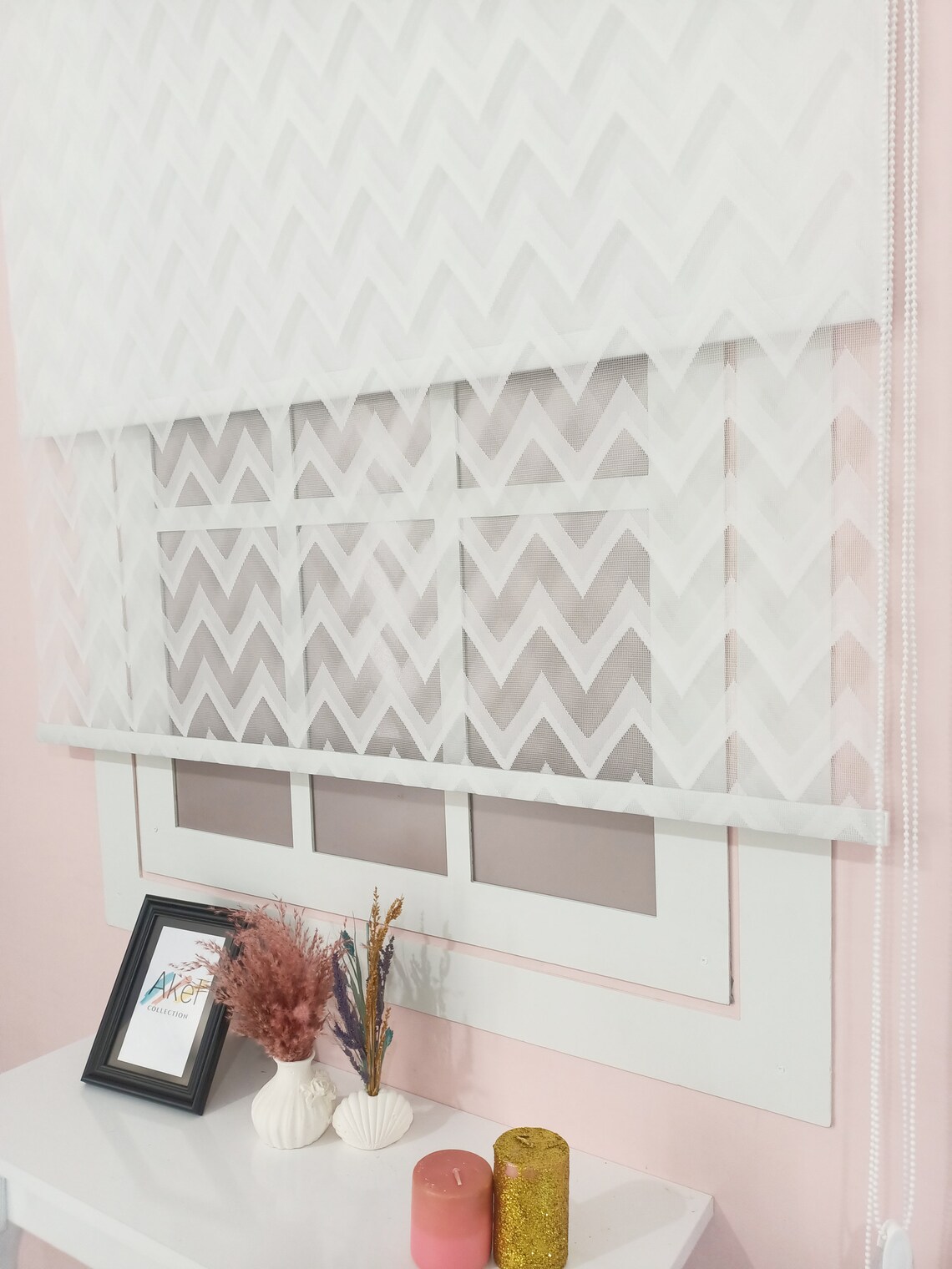 Chevron Pattern Dual Roller and Zebra Blind, Roller Shades for Windows ...