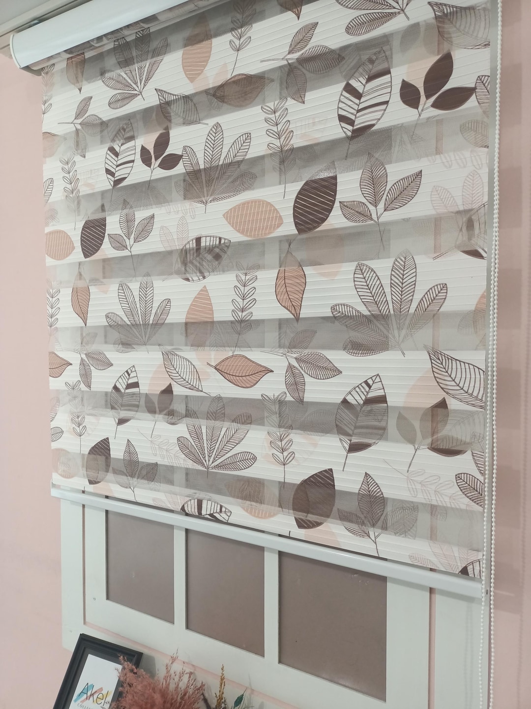 Leaf Patterned Zebra Blinds - Nature-inspired Double-layer Window ...