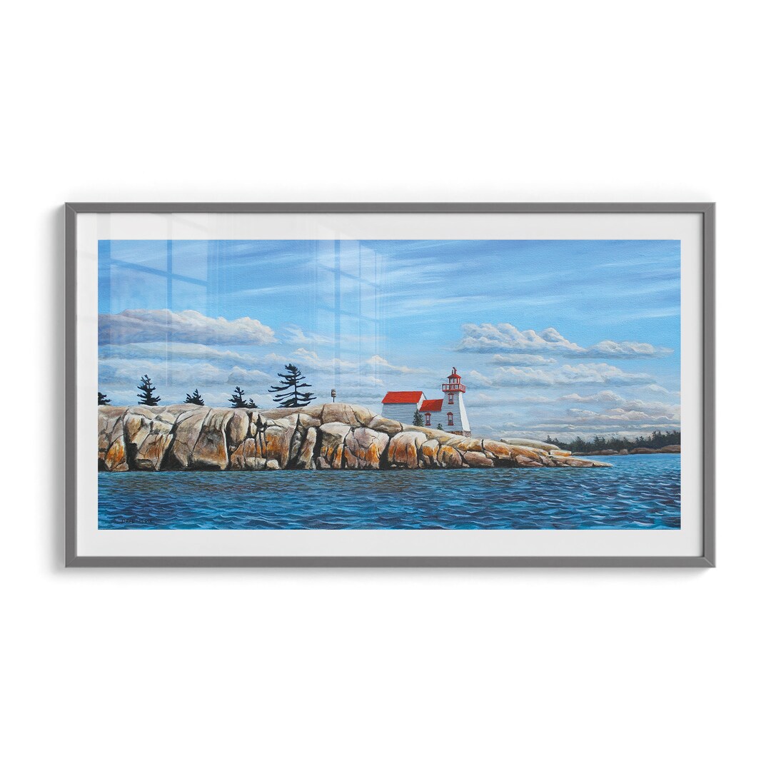 Art Print, Printed Shipped, Canadian Art, Oil Painting, Lighthouse ...