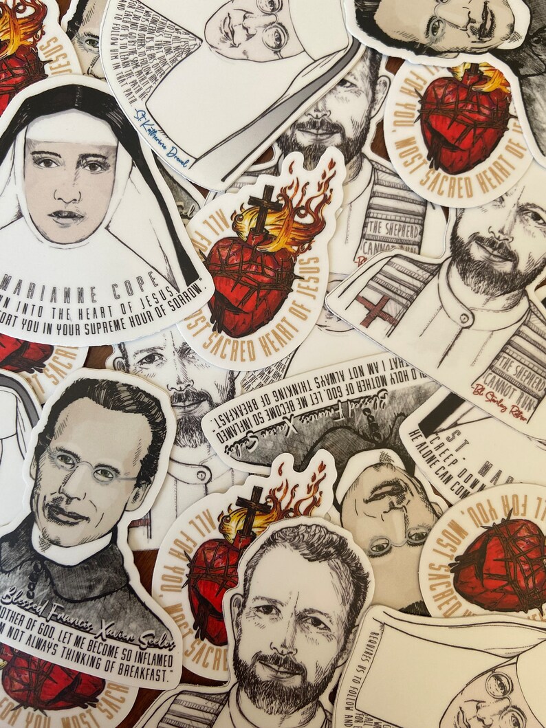 Sacred Heart of Jesus 2.5" Vinyl Sticker - Etsy