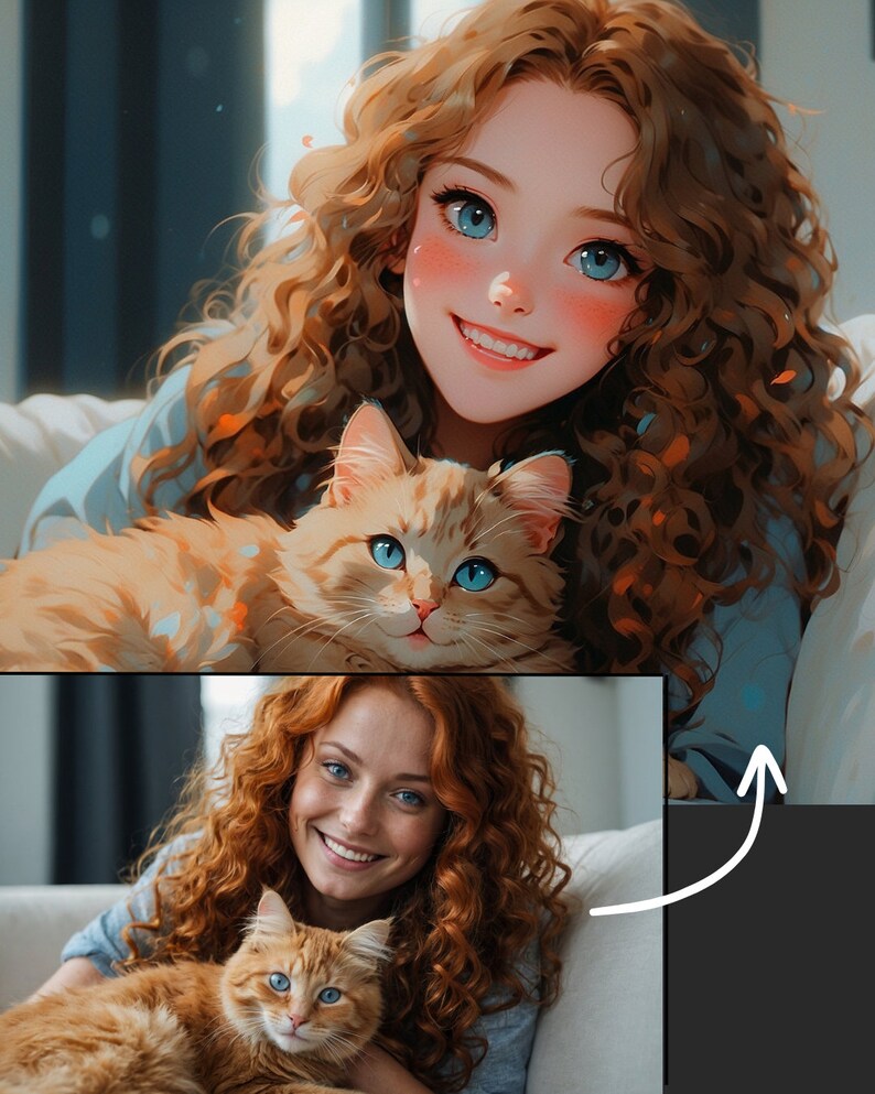 Custom Anime / Cartoon Portrait From Your Photo, Digital Drawing, Photo ...