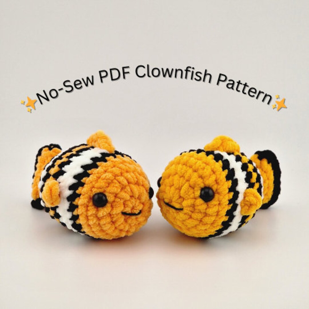 No-sew PDF Clownfish Pattern - Etsy