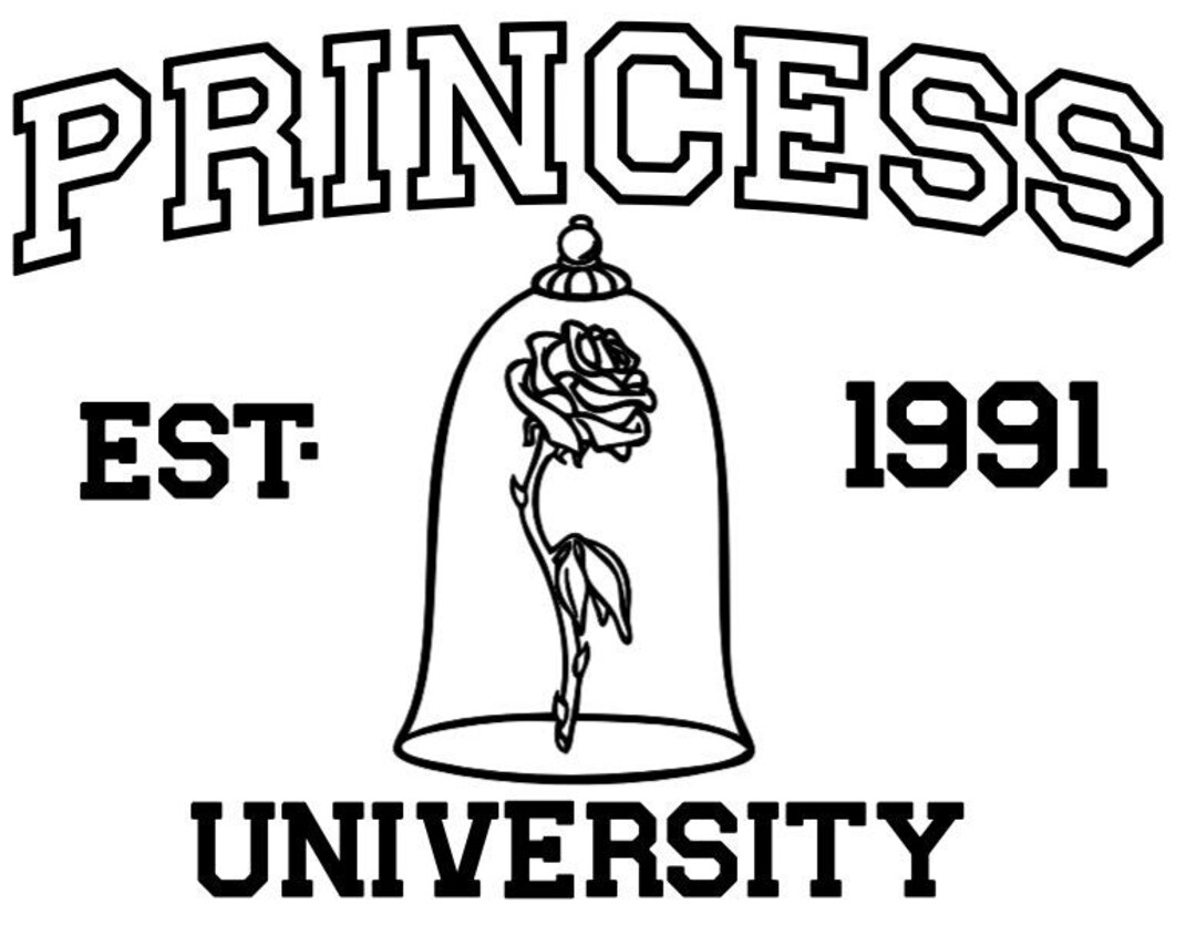 Princess University .jpeg and SVG File Beauty and the Beast Theme - Etsy