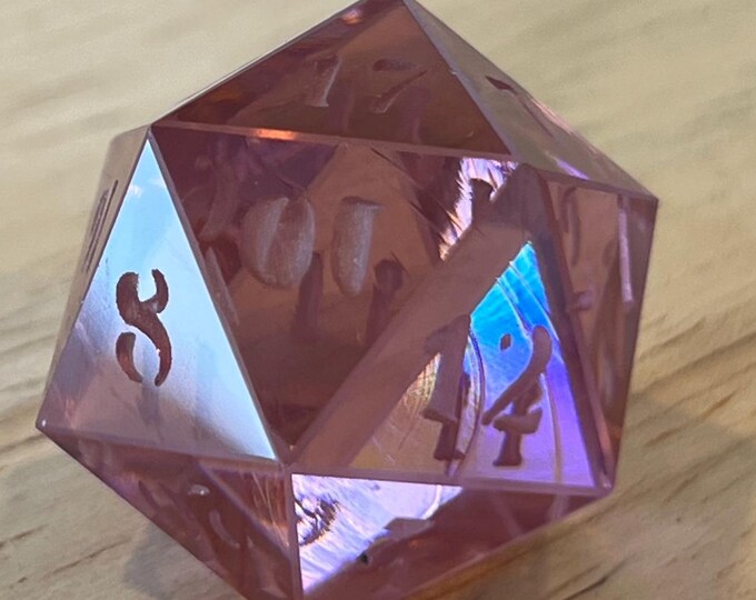 Pink Gemstone D20, Standard Cut Made With Synthetic Zircon Oxide - Etsy