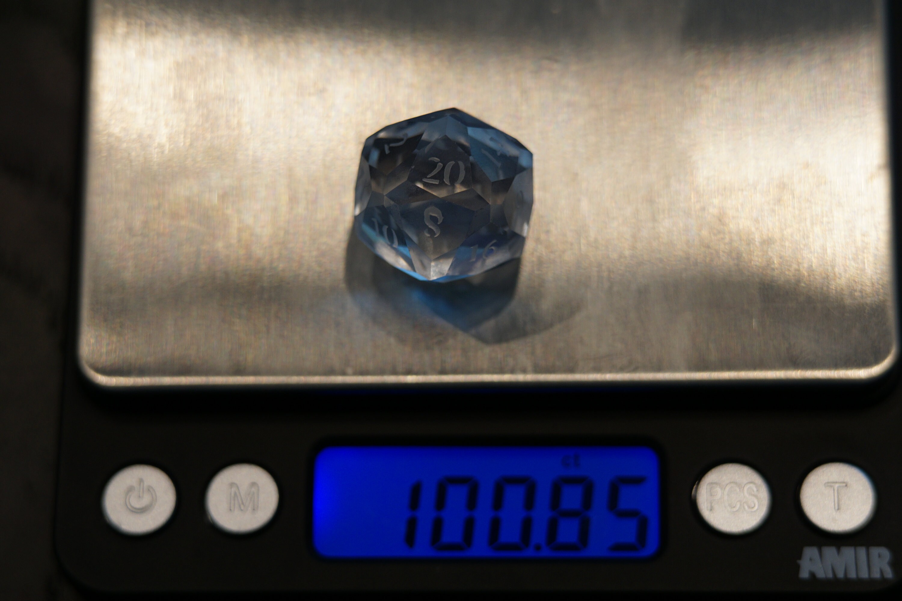 100.85ct Sapphire Star D20 Made From White Lab Sapphire One of a Kind ...