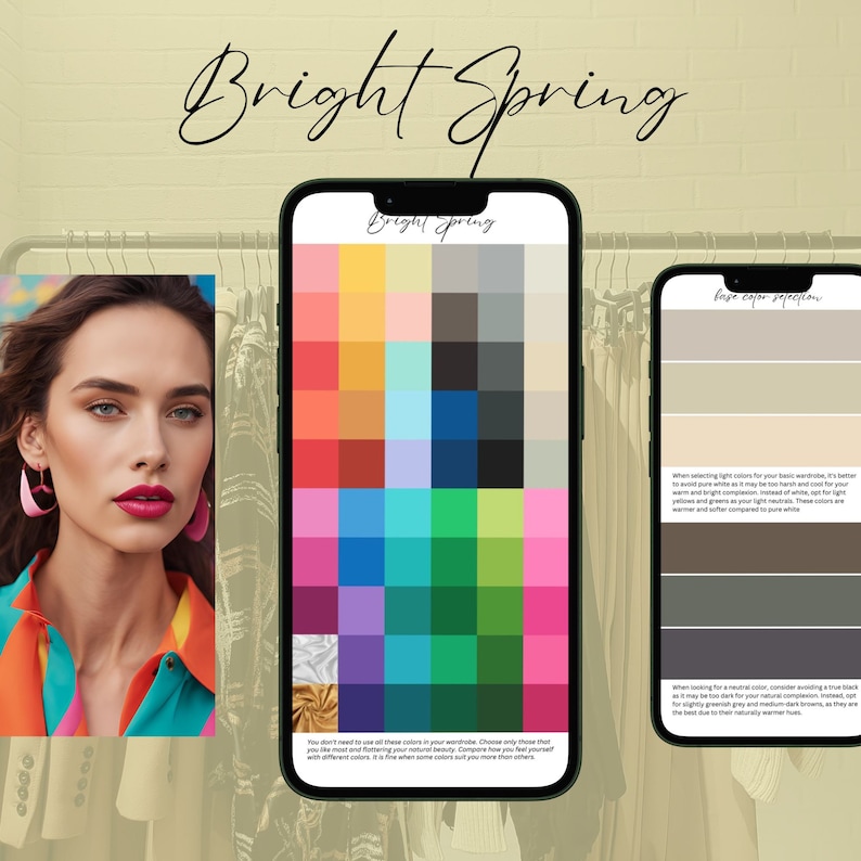Bright Spring Palette 12 Seasons Color Guide Digital Color Swatches - Etsy