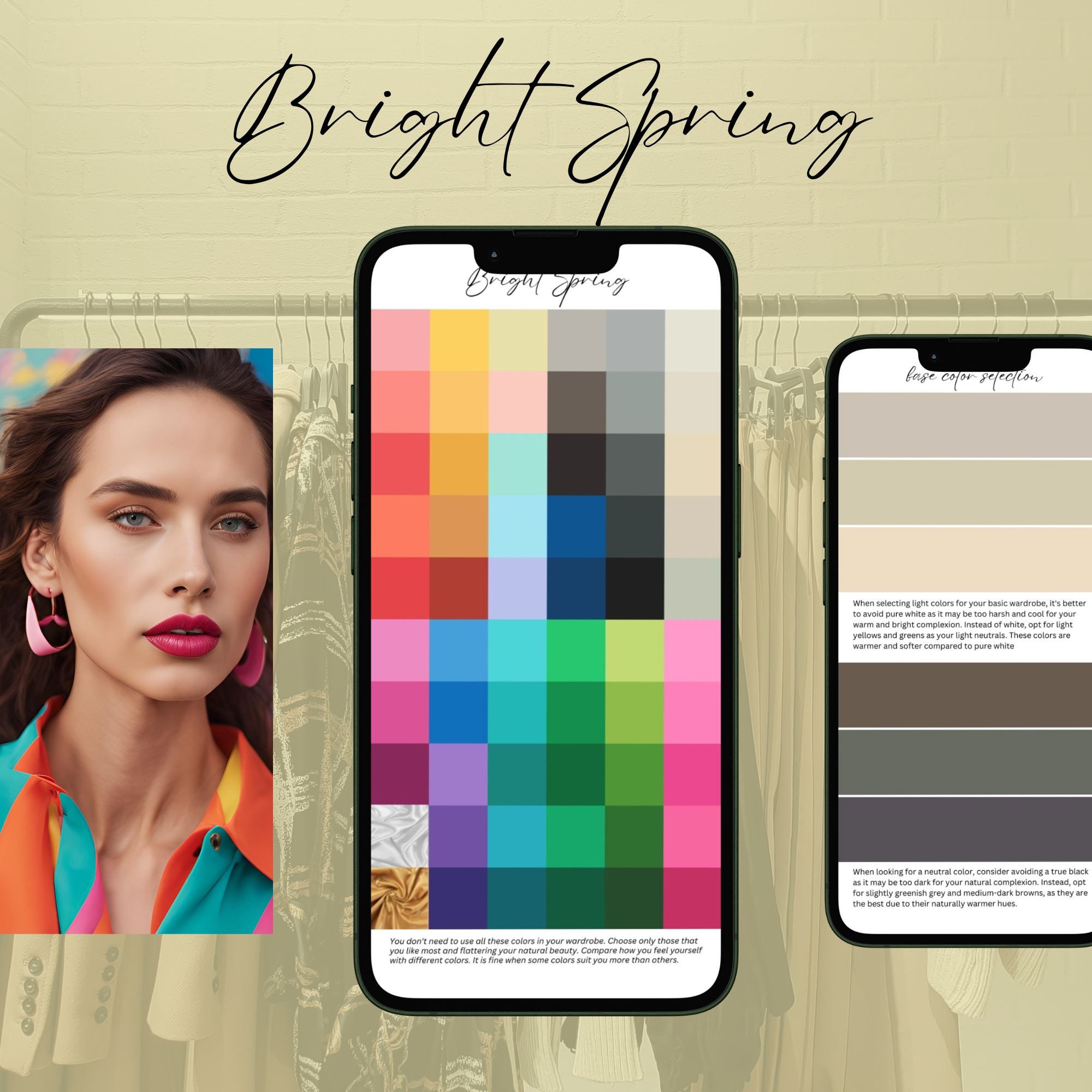 Bright Spring Palette | 12 Seasons Color Guide | Digital Color Swatches ...