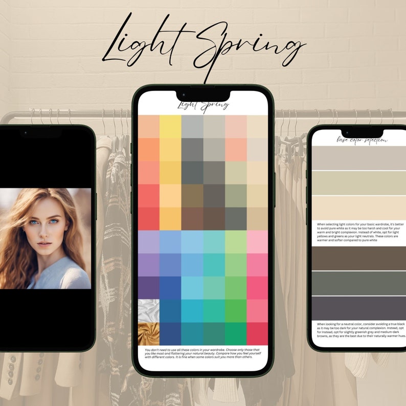 Light Spring Palette | 12 Seasons Color Guide | Digital Color Swatches ...