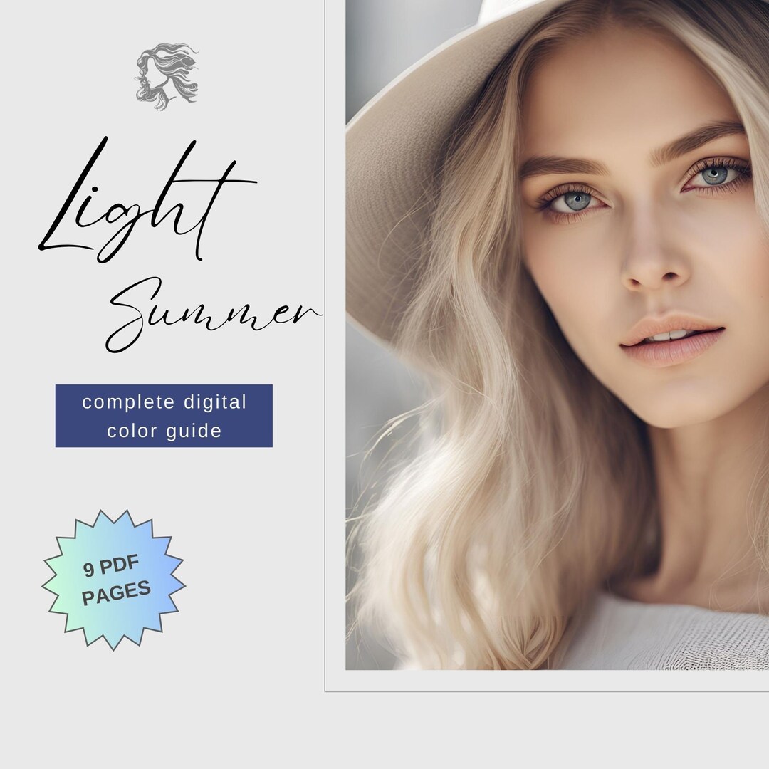 Light Summer Palette | 12 Seasons Color Guide | Digital Color Swatches ...