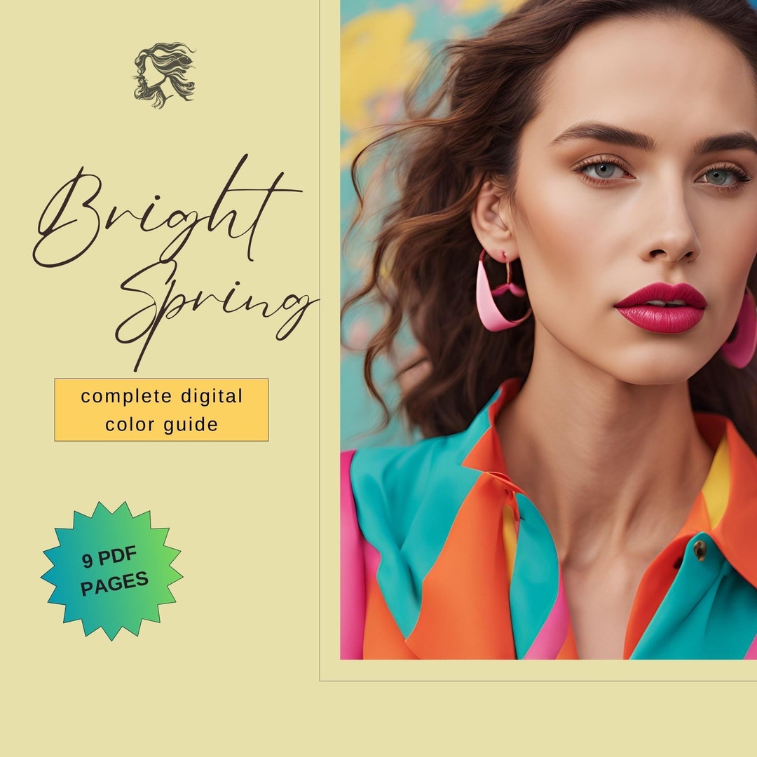 Bright Spring Palette | 12 Seasons Color Guide | Digital Color Swatches ...