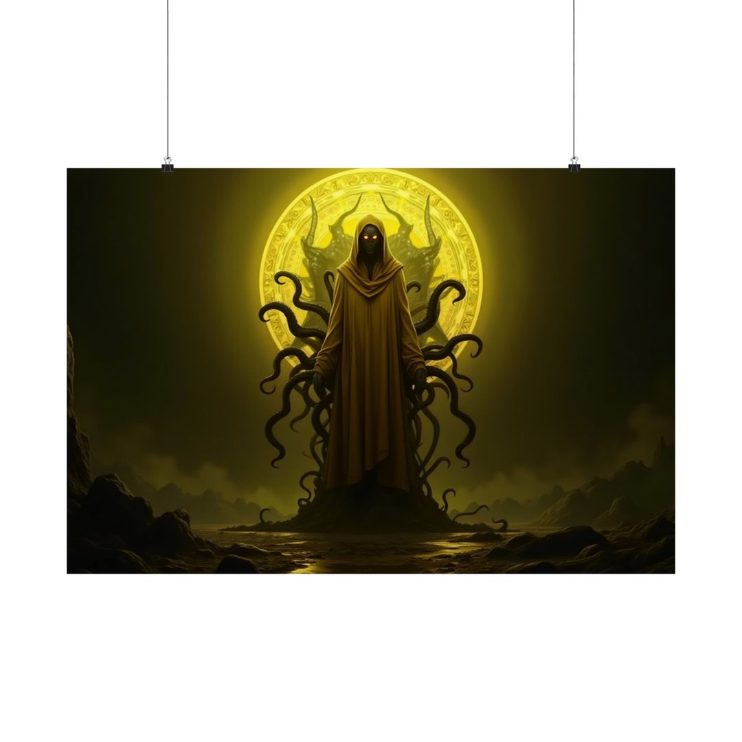 Hastur the Yellow Sign Matte Poster Cosmic Horror Wall Art Lovecraftian ...