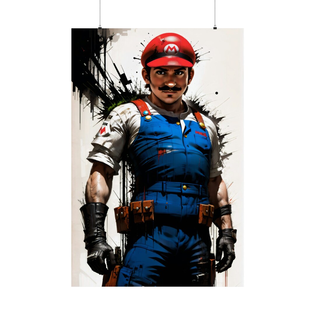 Stylized Mario Poster Super Mario Wall Art Retro Gamer Decor - Etsy Canada