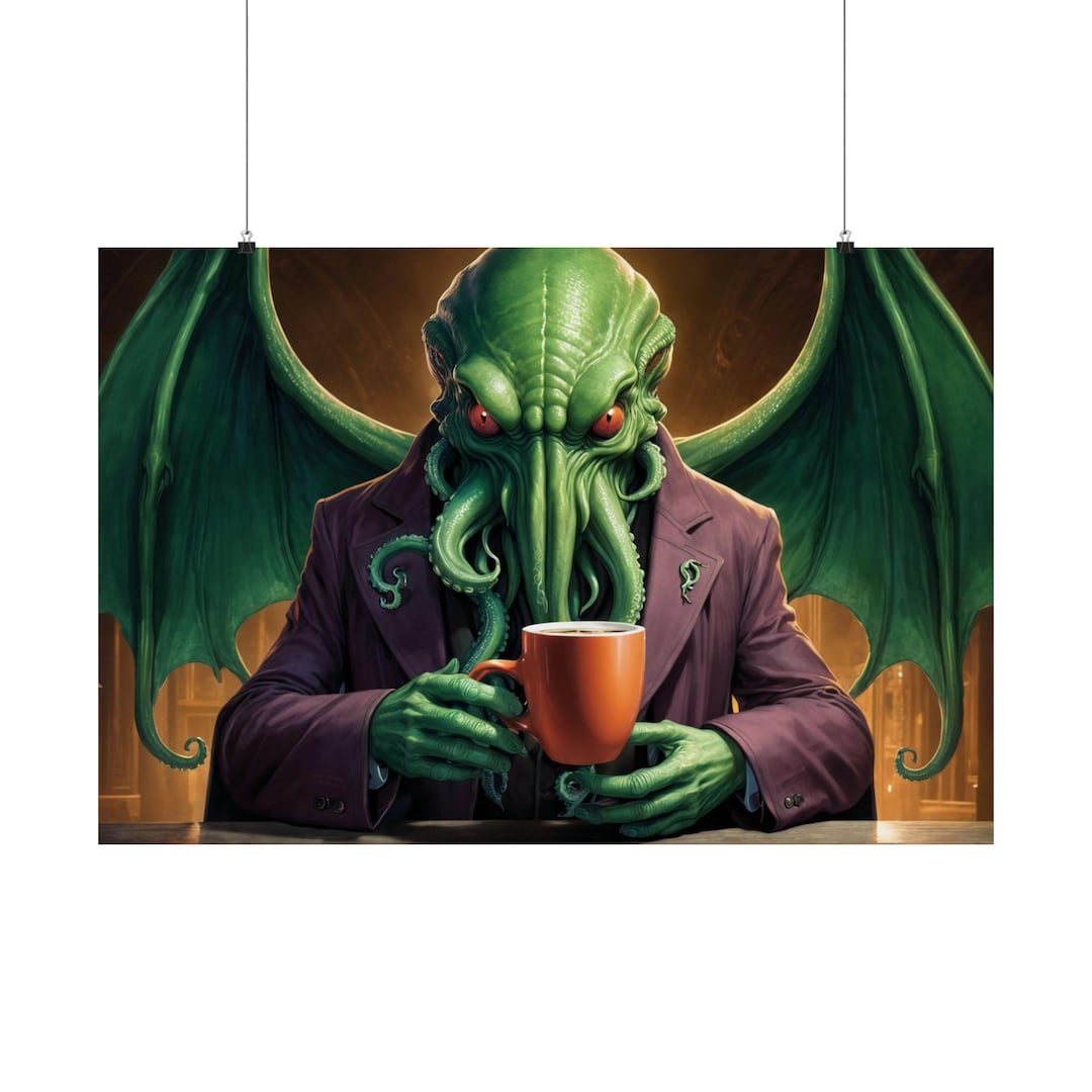 Title: Cthulhu in Business Suit Poster Lovecraftian Office Decor ...