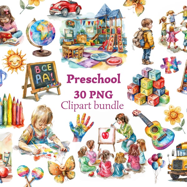 Preschool Clipart - Etsy