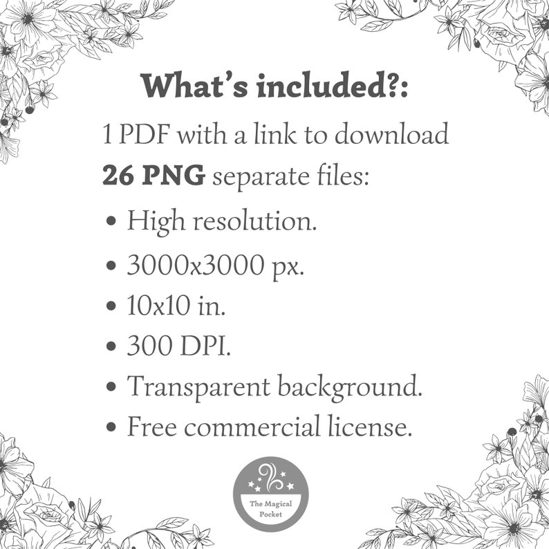 Boho Floral Alphabet PNG A-Z, Pink Flower Initial Letters Clipart Set ...