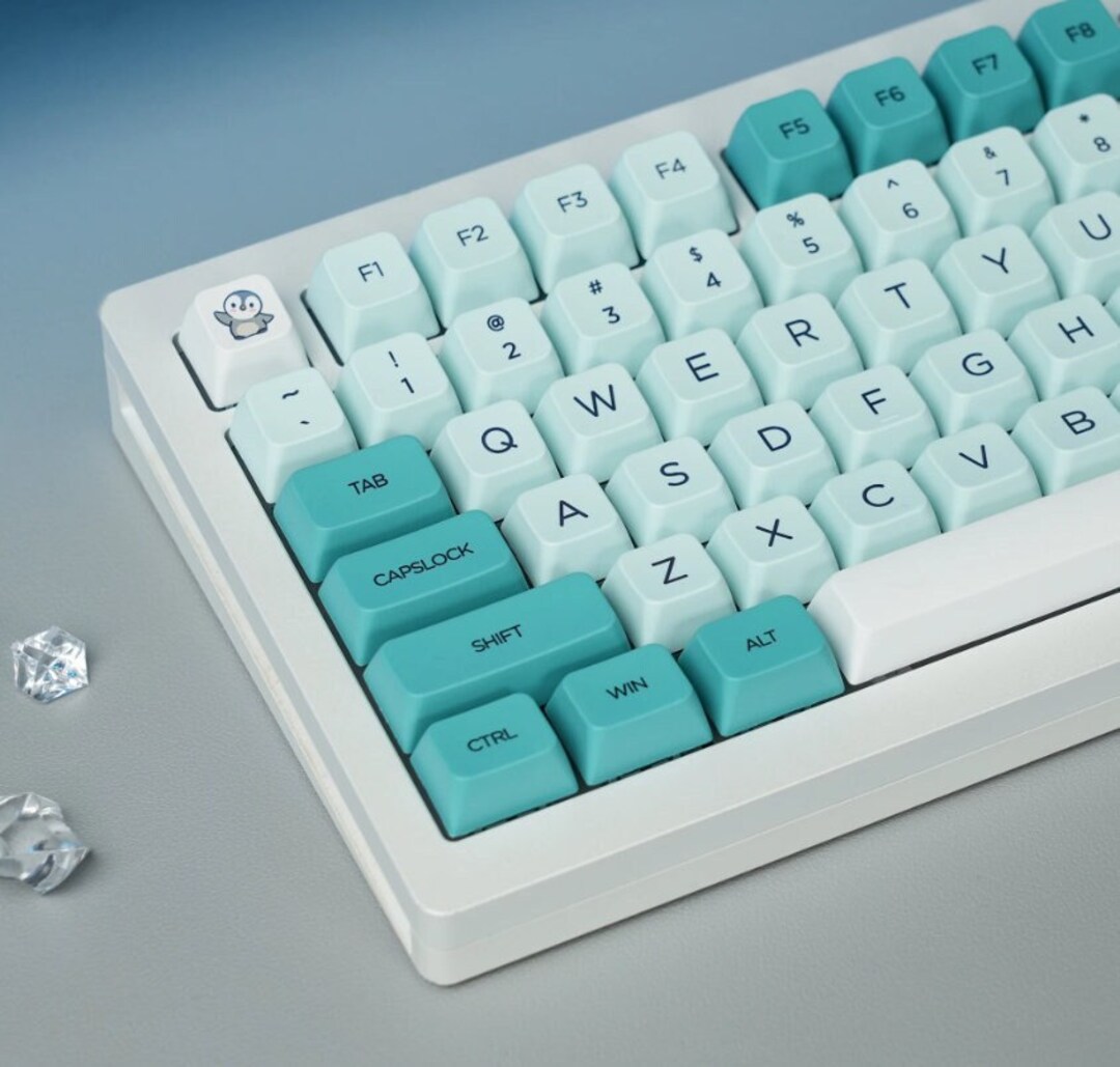 Iceberg Themed Keycaps 125 Keys, International Language Layout, German ...