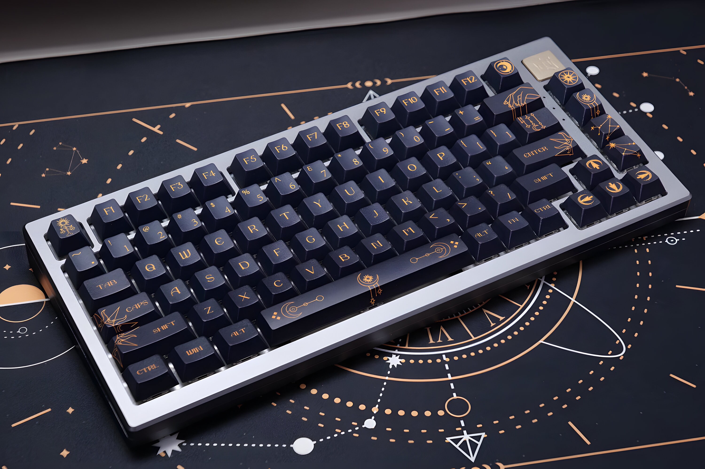 Celestial Starry Night Sky Keycap Set, Gaming Keycaps for Mechanical ...