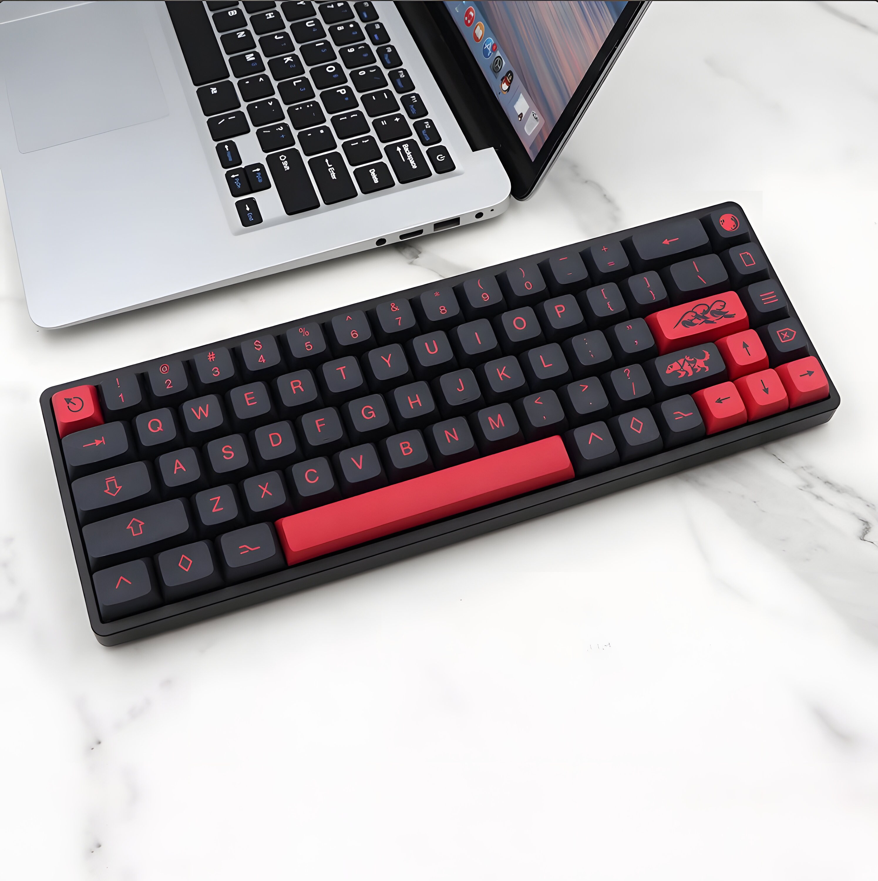 Shark Keycaps Set Blue, ISO Keys, Alice Split Series Spacebar Key XDA ...