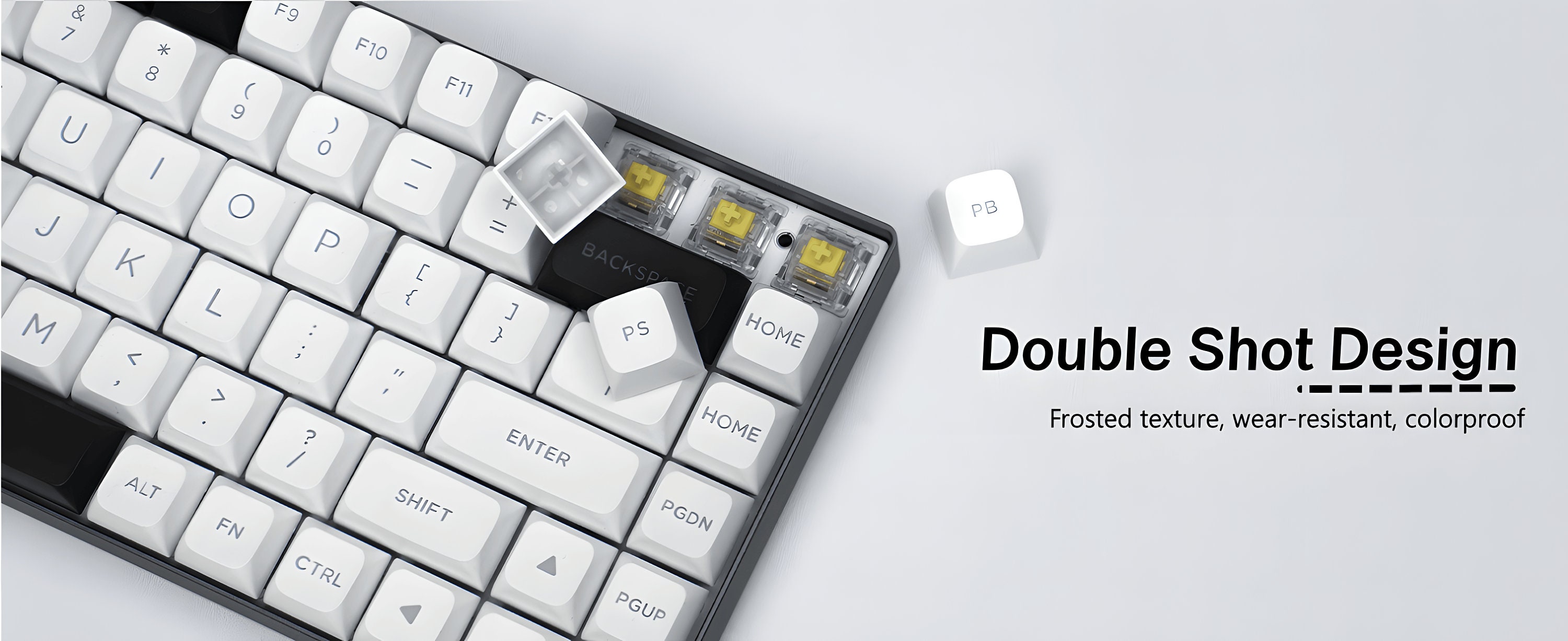 Buy Shine Through Keycaps Set, Black White Keycap, Gaming Keycaps,pbt ...