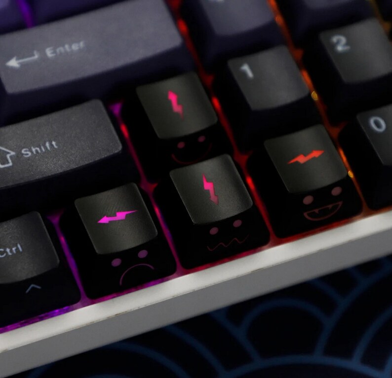 Backlit Cute WASD Arrow Keycaps, Kawaii Keycap, Cute Keycap for Cherry ...