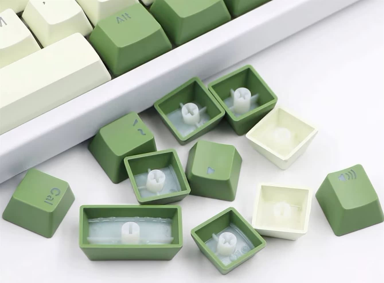 Green Cherry MX Mechanical Keyboard Keycap Set, Cute Keycap Set ...