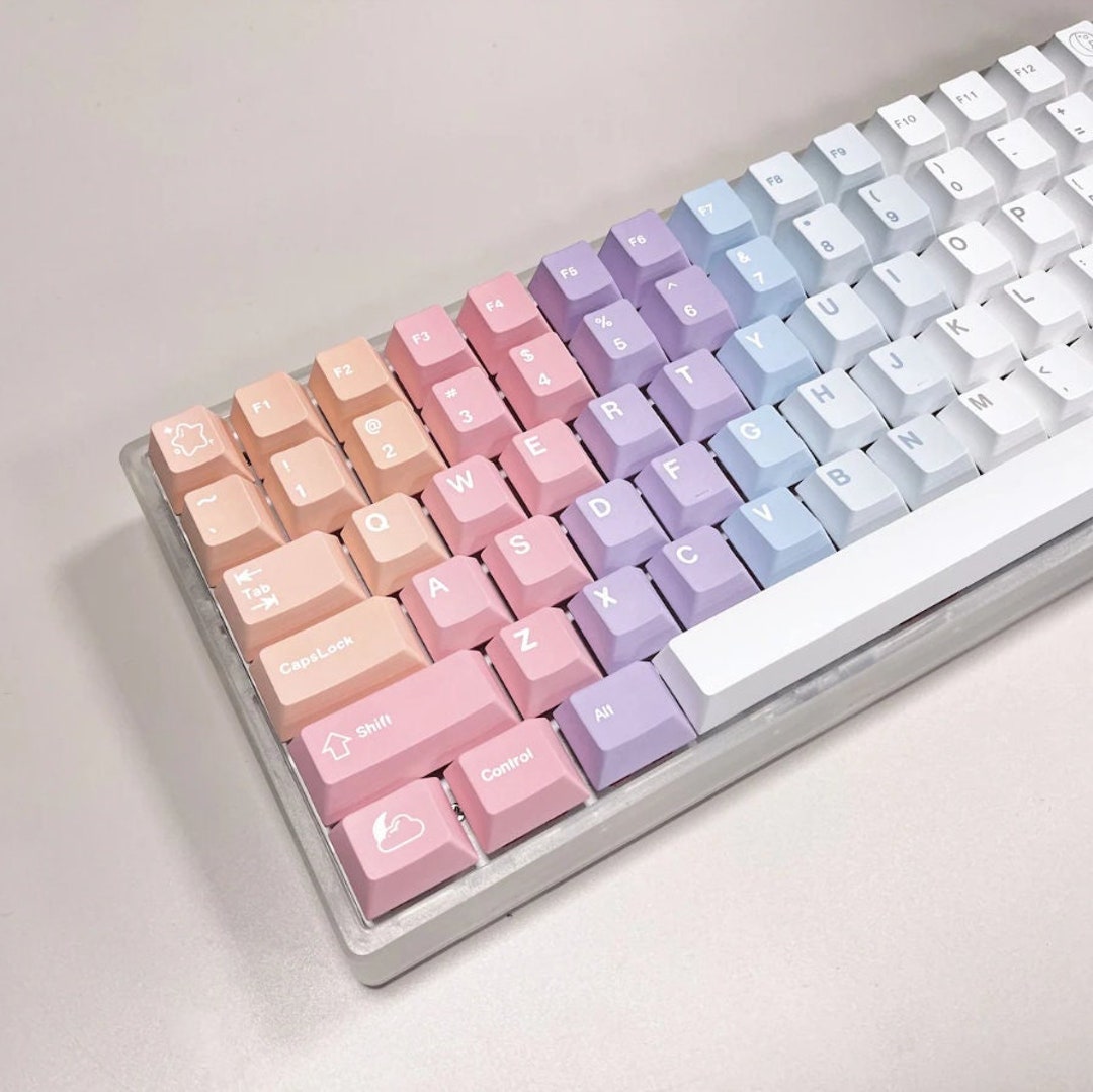 Dreams Gradient Color Keycap Set, Cherry Profile Keycaps Set PBT ...