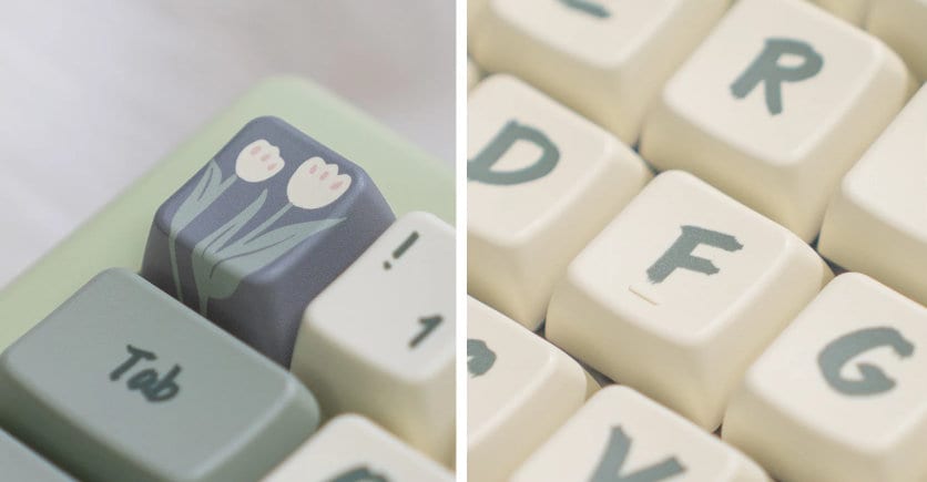 140keys Botanical Garden Keycap Set, Plant Keycaps, Floral Cute Keycap ...