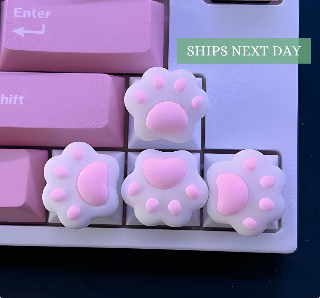 Cute Cat Paw Keycaps, Cat Paw Keycap Set, Kawaii Keycaps, Great Gift ...