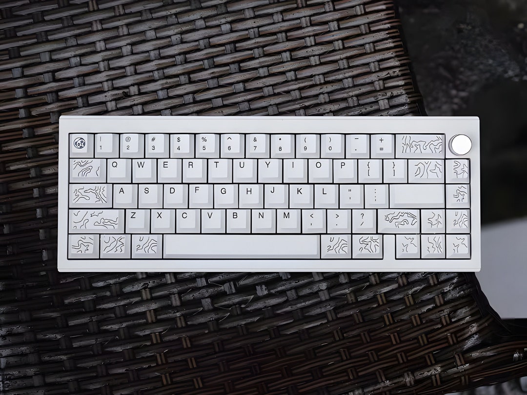 White Canyon Theme Keycap Set, White Keycaps, Cherry Keycaps, PBT ...