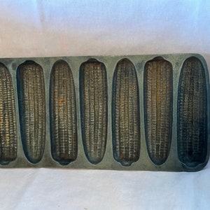 Vintage Cast Iron or Cast Aluminum Corn Bread Pan, Antique Bread Pan ...